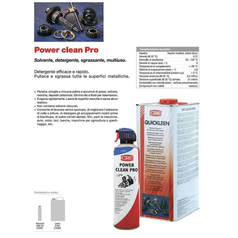 CRC Power Clean Pro 500ml Solvent Cleaner Degreaser for engines ...